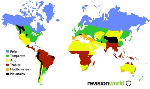 Tropical Rain Forest: Climate Map of a Tropical Rain Forest